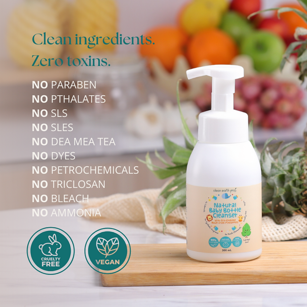 Clean Earth Project Natural Baby Bottle Cleanser Mint 300ml | With Eco ...
