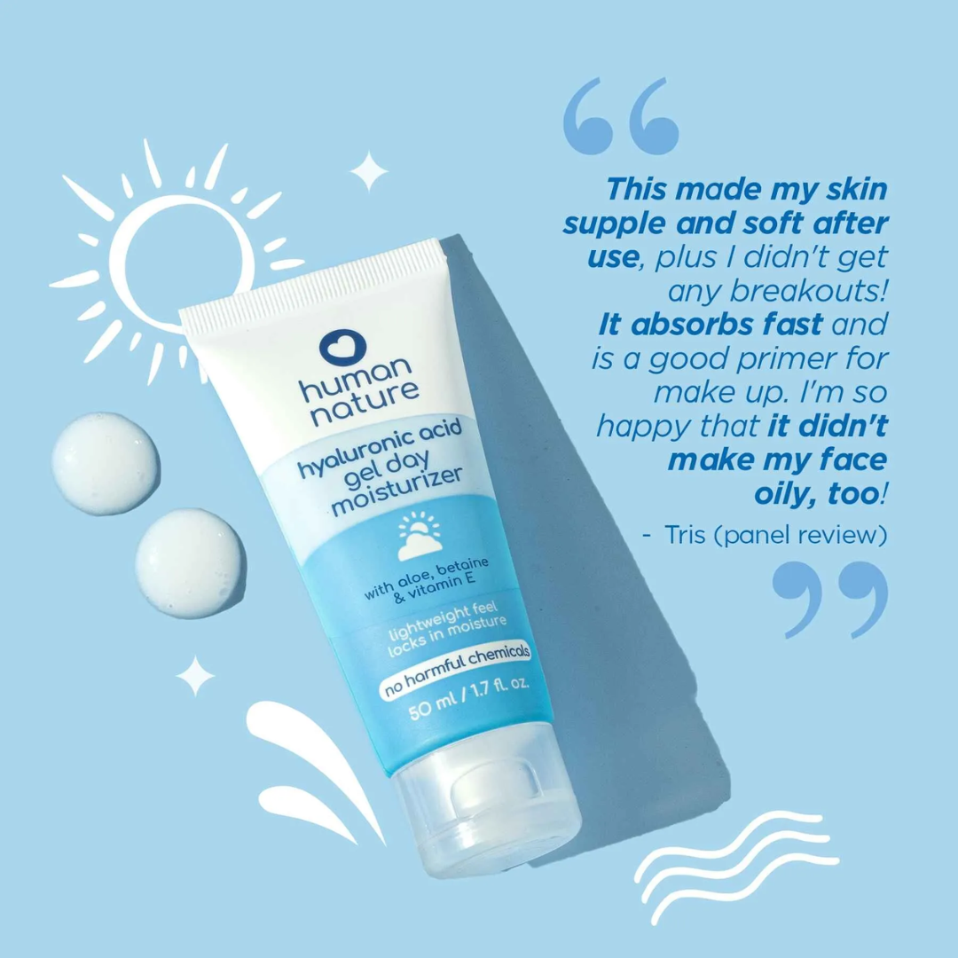 Human Nature Hyaluronic Acid Gel Day Moisturizer 100ml | With Aloe, Be ...