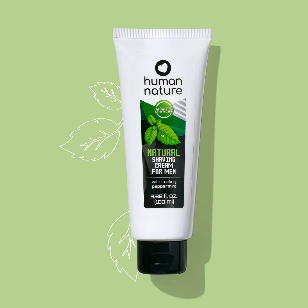 Human Nature Natural Shaving Cream for Men With Cooling Peppermint 100 ...