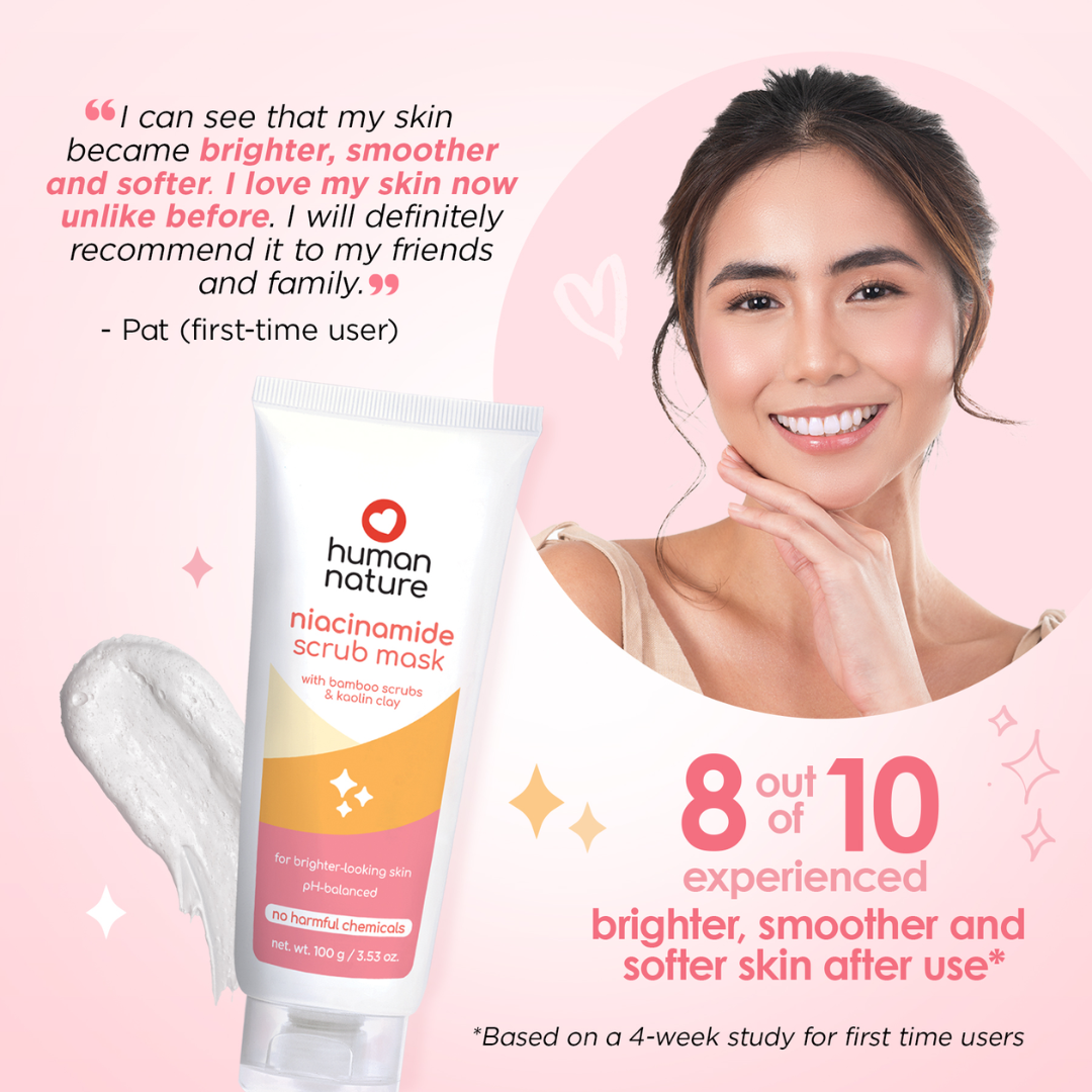 Human Nature Niacinamide Scrub Mask With Bamboo Scrubs & Kaolin Clay 1 ...