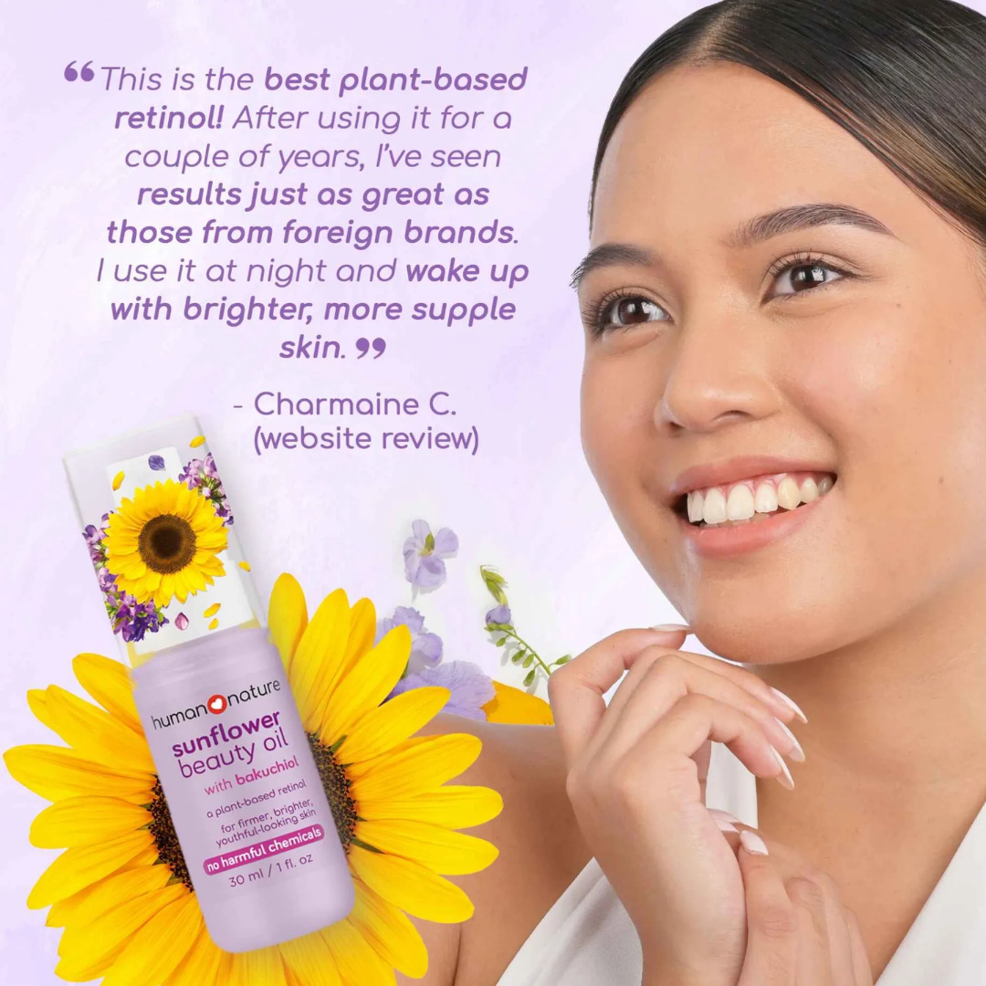Human Nature Sunflower Beauty Oil with Bakuchiol, A Plant Based Retino ...