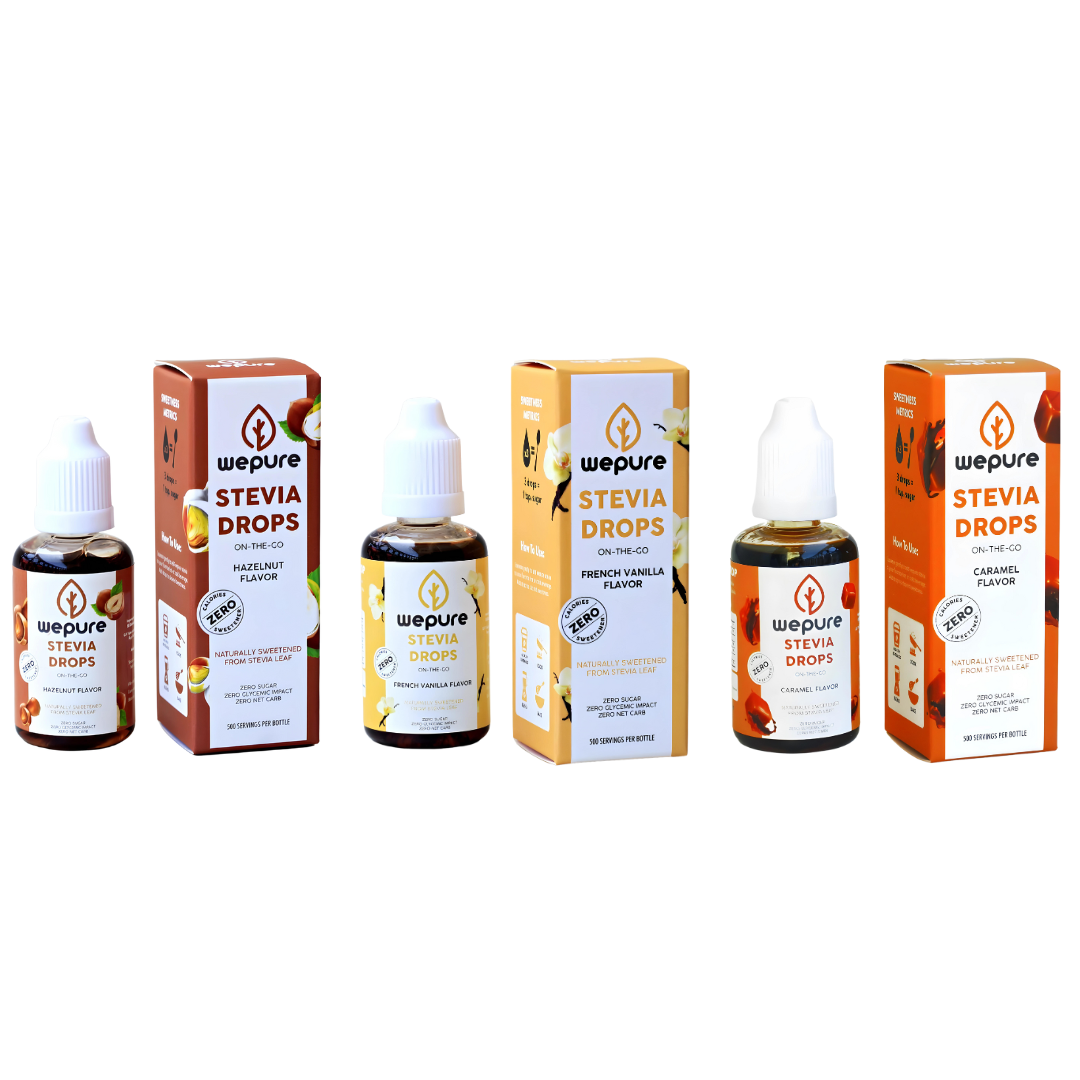 wepure Stevia Drops Flavored Natural Liquid Sweetener 30ml | 500 Servi ...